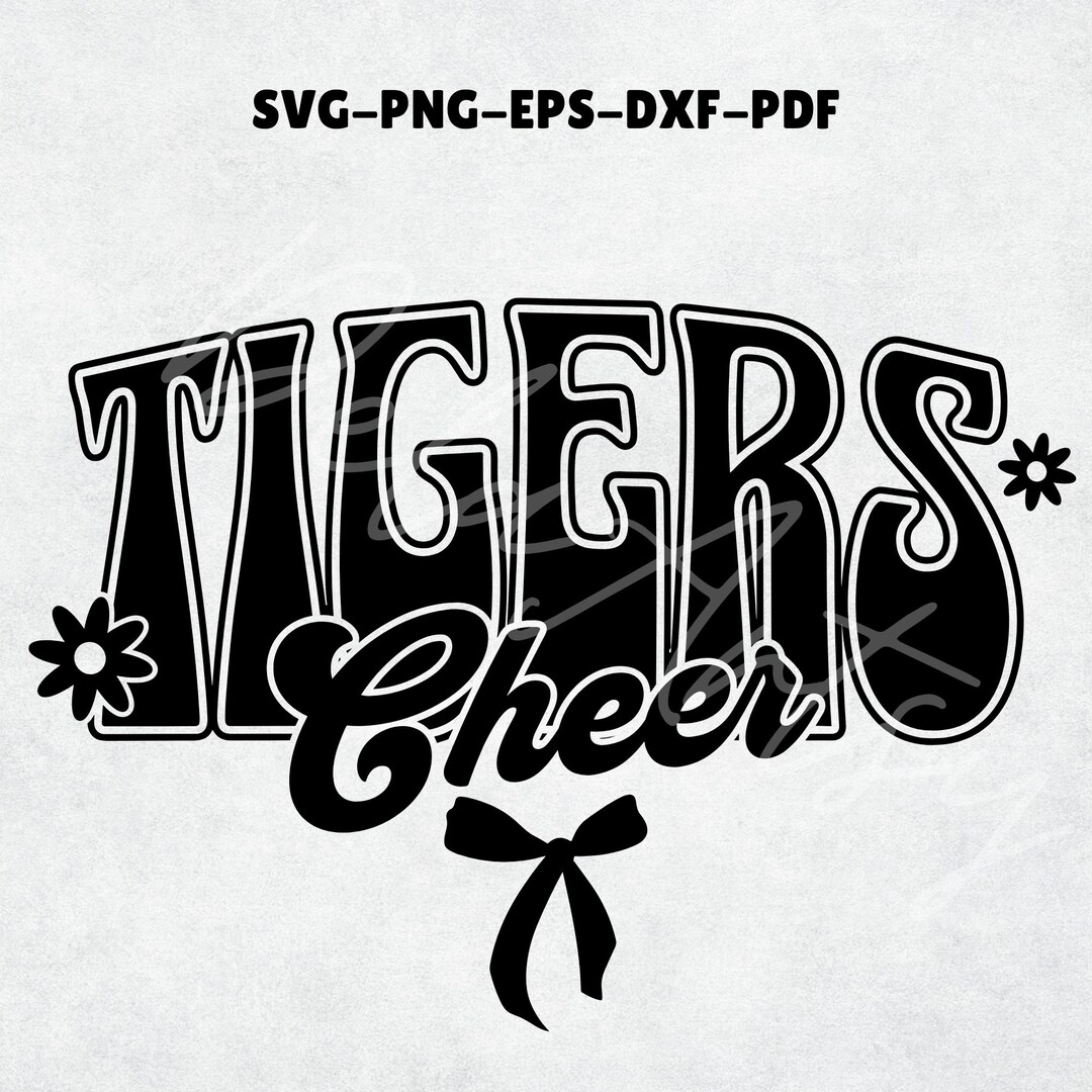 Tigers Cheer Logo SVG for Shirts | Svg Png Eps Pdf | Retro Coquette ...