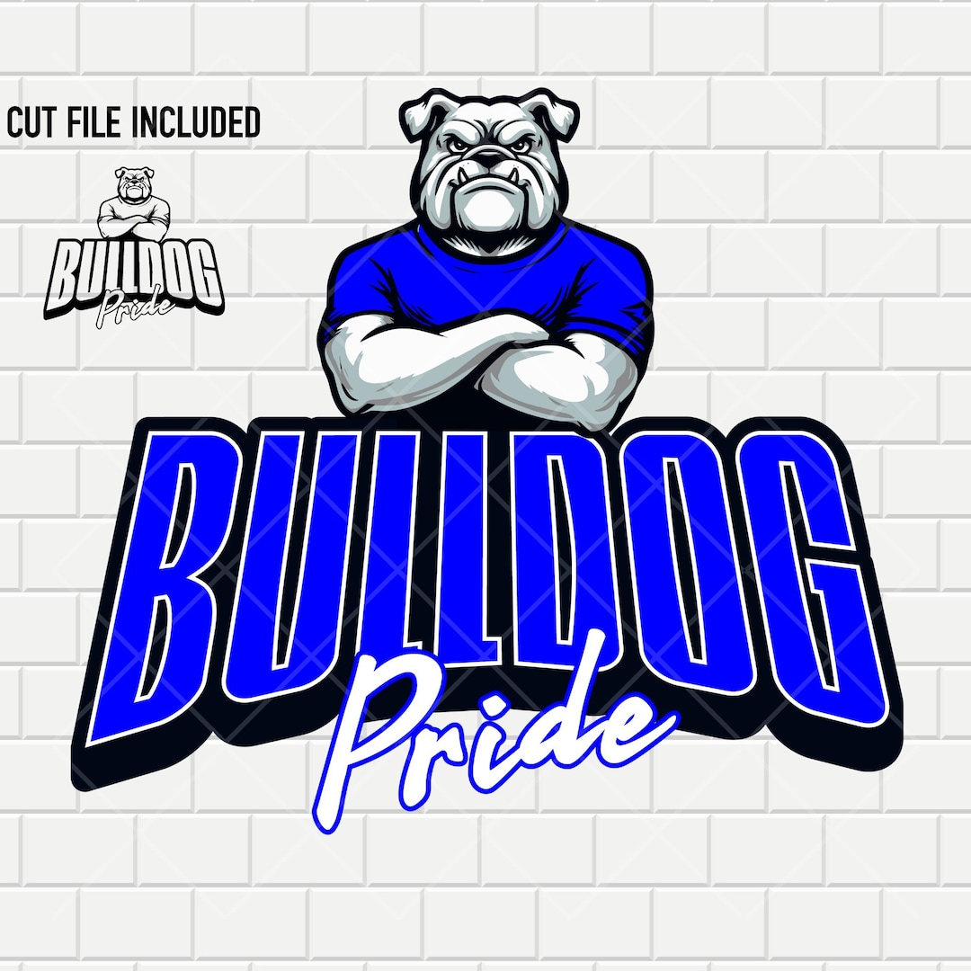 Bulldog Pride | Blue Bulldog | Bulldogs Sports Logo | Varsity Team Logo ...