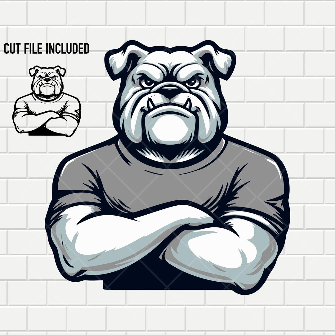 Bulldog Mascot Vector: School Sports Logo SVG PNG PDF (digital Download ...
