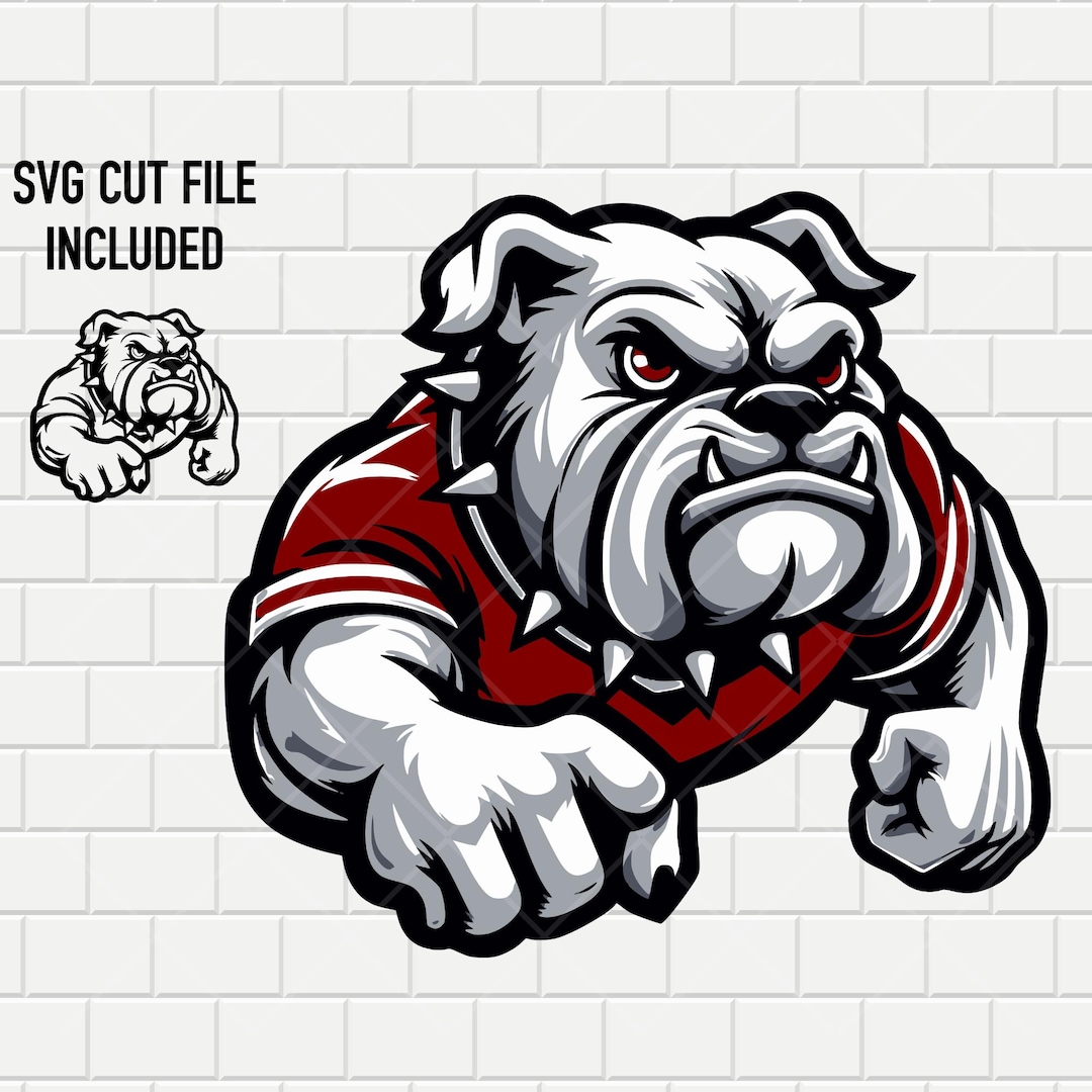 Sports Team Bulldog | Maroon ~ Cut File Vector | Sports Mascot | Sports ...