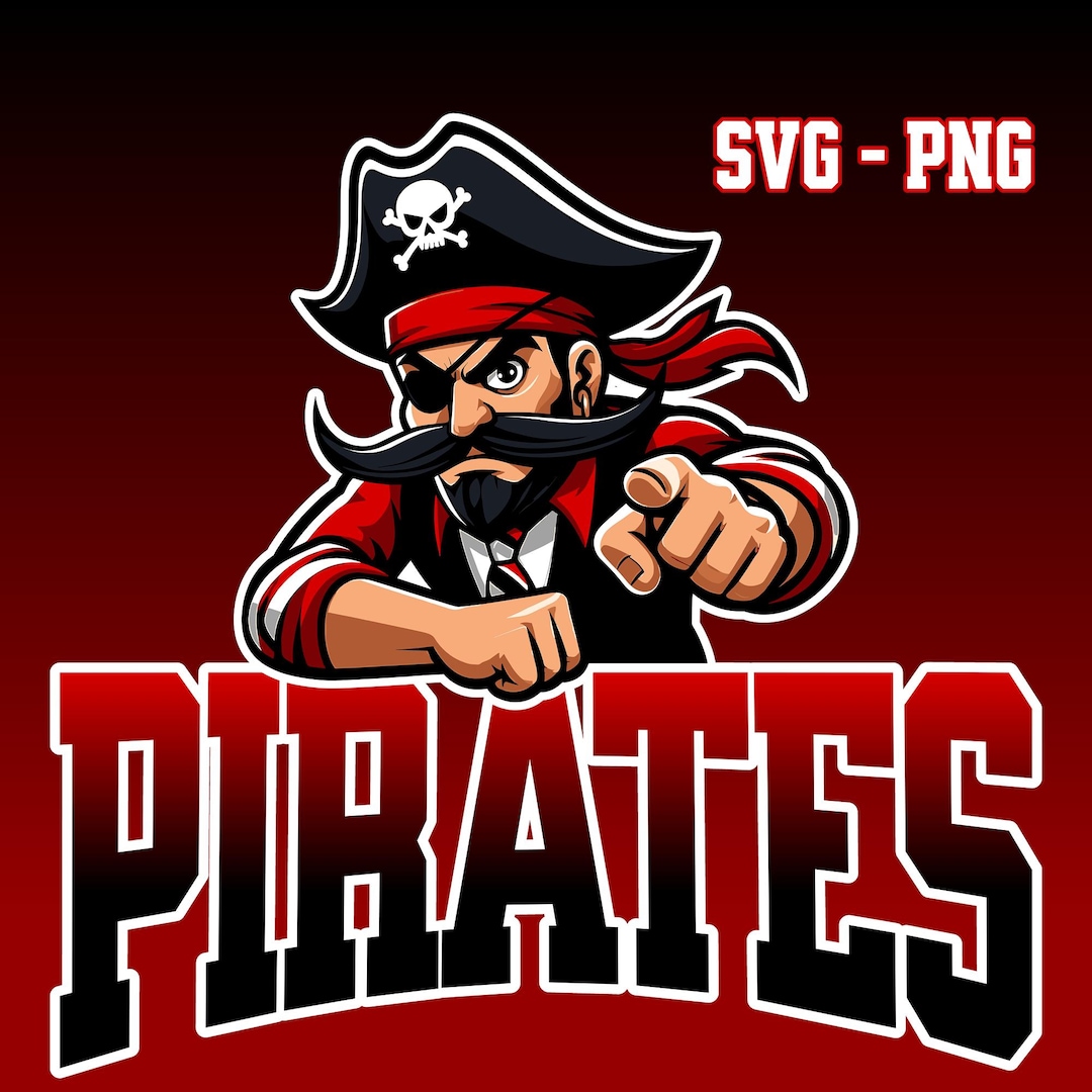 Pirates Sports Logo | Pirate Mascot Logo | Buccaneers | Vector | Custom ...