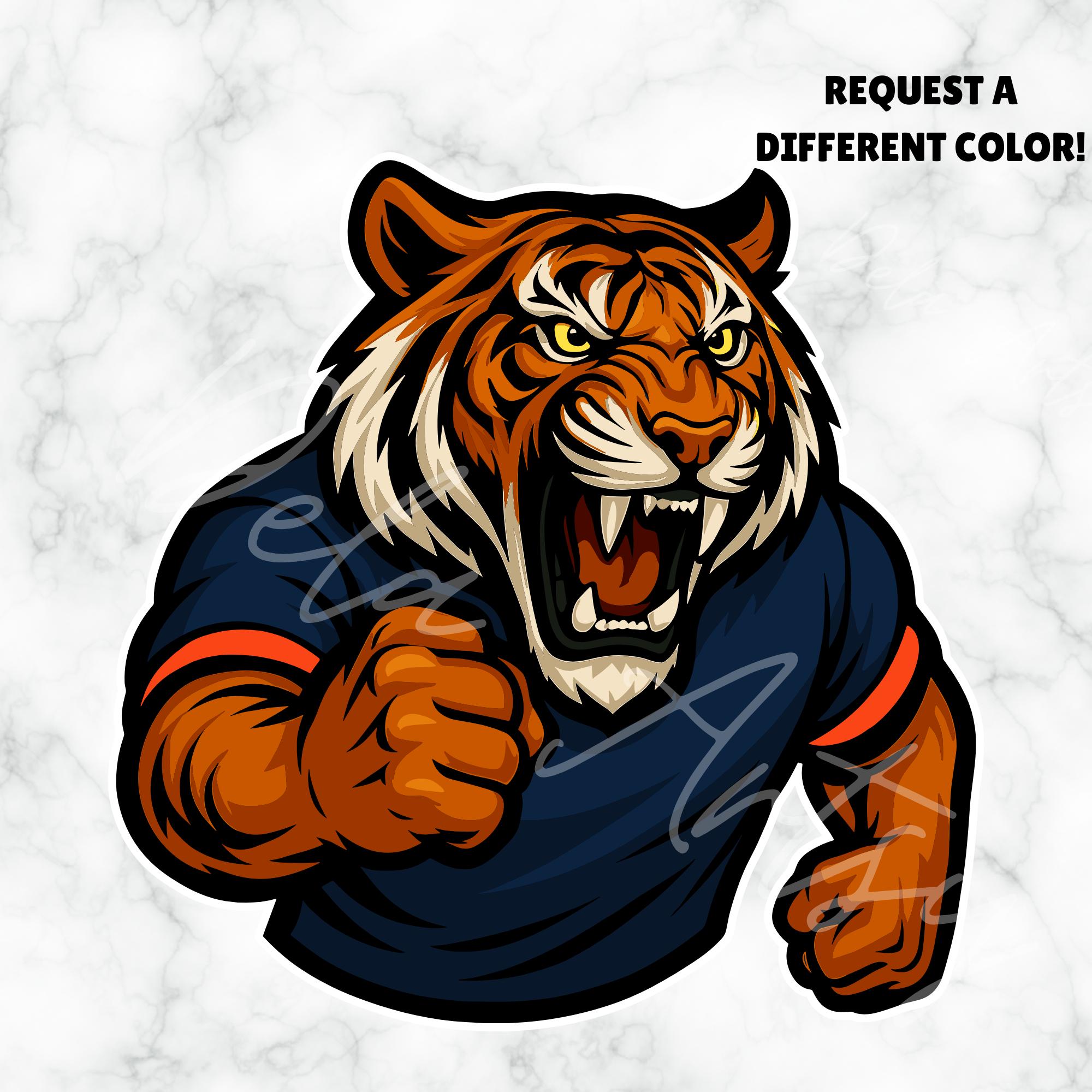 Tigers Sports Mascot Logo SVG PNG Bundle | Navy Blue & Orange Team Clipart | Fierce Animal ...