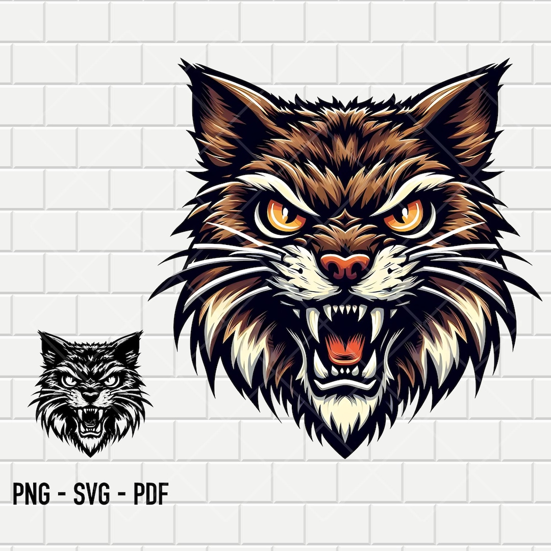 Wildcats Mascot | Wildcat Head | Vector | Sports Logo | School Mascot ...