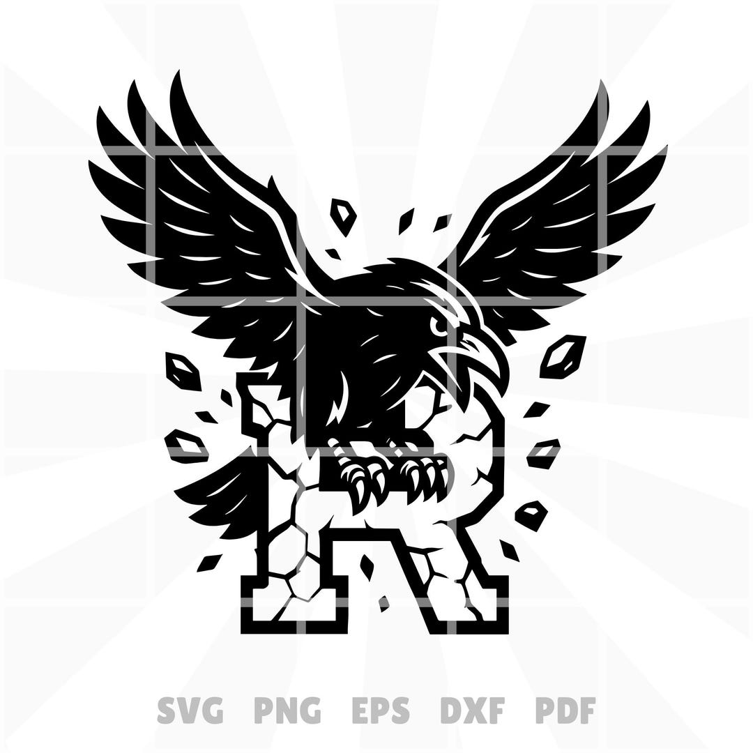 Ravens Mascot Letter R Logo: Varsity Sports Graphic (digital Files) - Etsy
