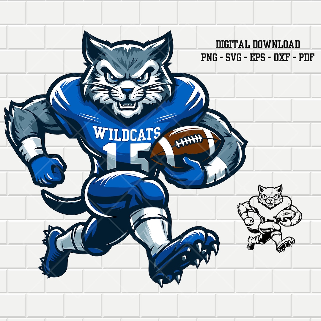 Wildcat Football Mascot | Wildcats Football Mascot | Sports Logo | School College | Png Svg Eps ...