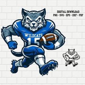 Wildcat Football Mascot | Wildcats Football Mascot | Sports Logo ...