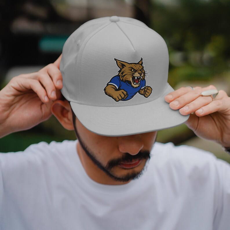 Wildcats Mascot Logo SVG PNG Bundle in Blue White | Fierce Sports Team & School Spirit Animal ...