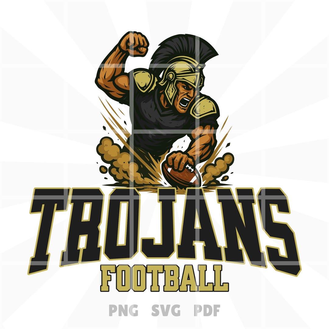 Trojans Football Logo - SVG PNG PDF – Fierce Trojan Mascot Logo Design ...