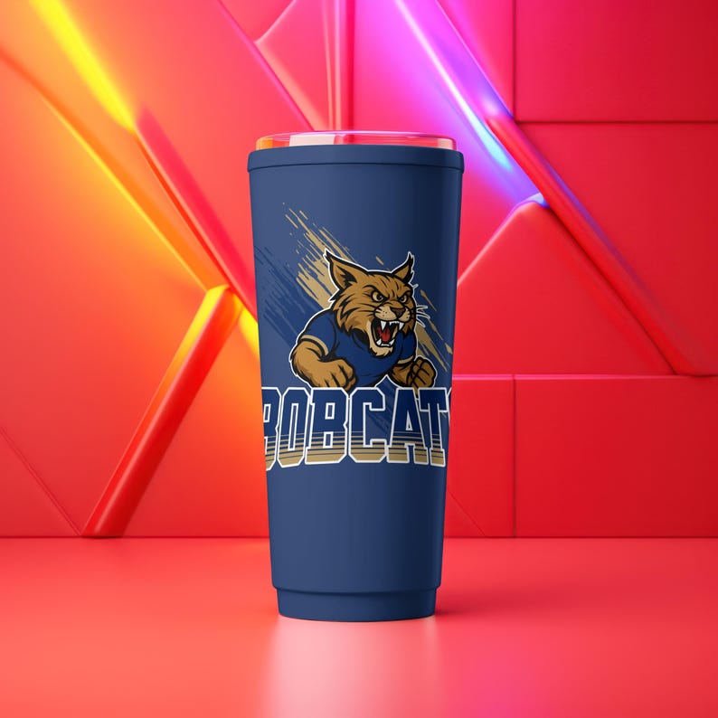 Bobcats Mascot Logo SVG PNG Bundle in Blue Gold | Fierce Sports Team & School Spirit Animal ...