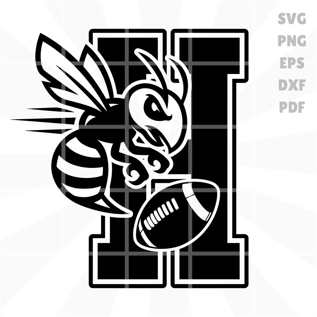 Hornets Football "h" Logo Svg Png Eps Pdf – Aggressive Hornet Mascot ...