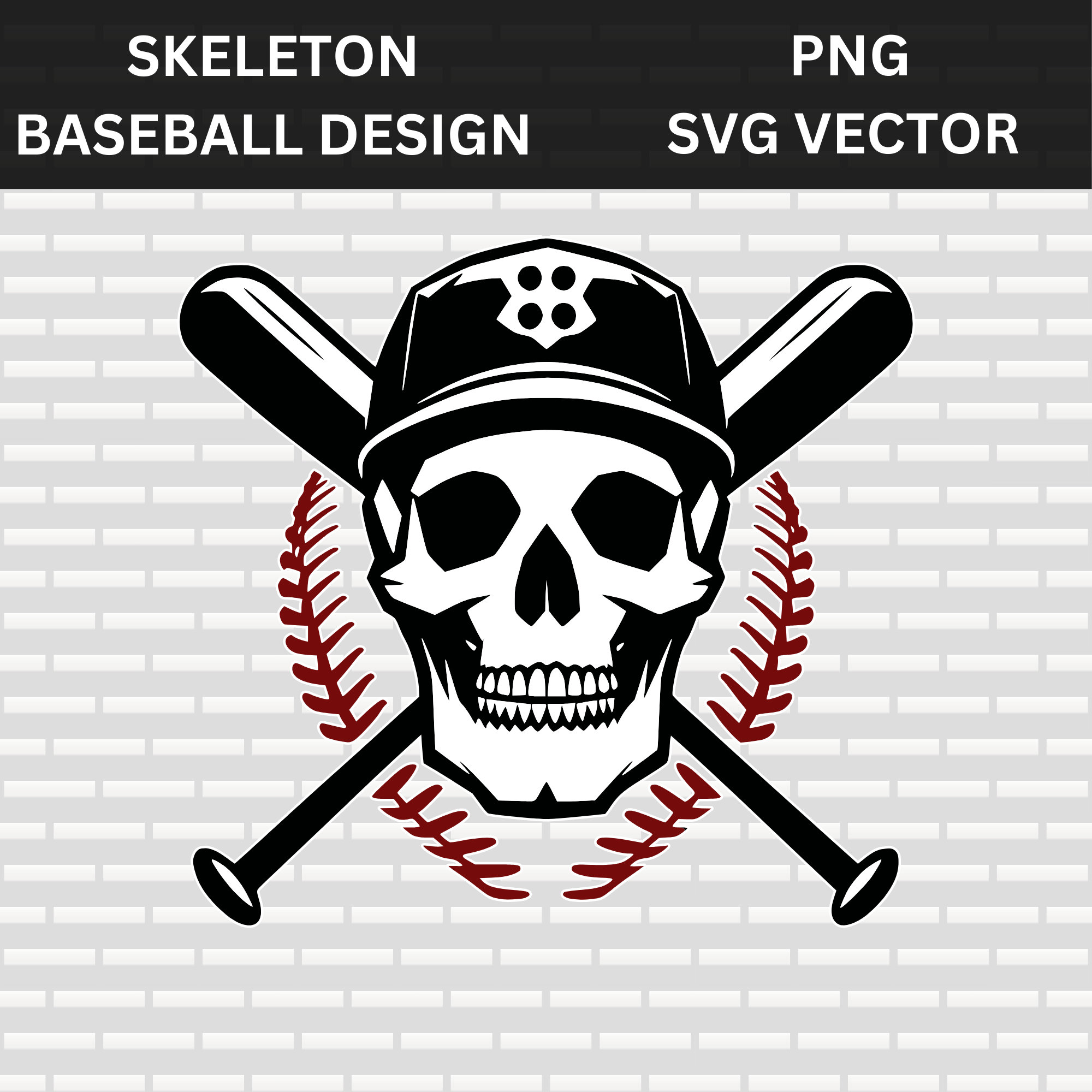 Skull Softball Logo Cartoon Image Of Flaming Baseball Bats And Skull