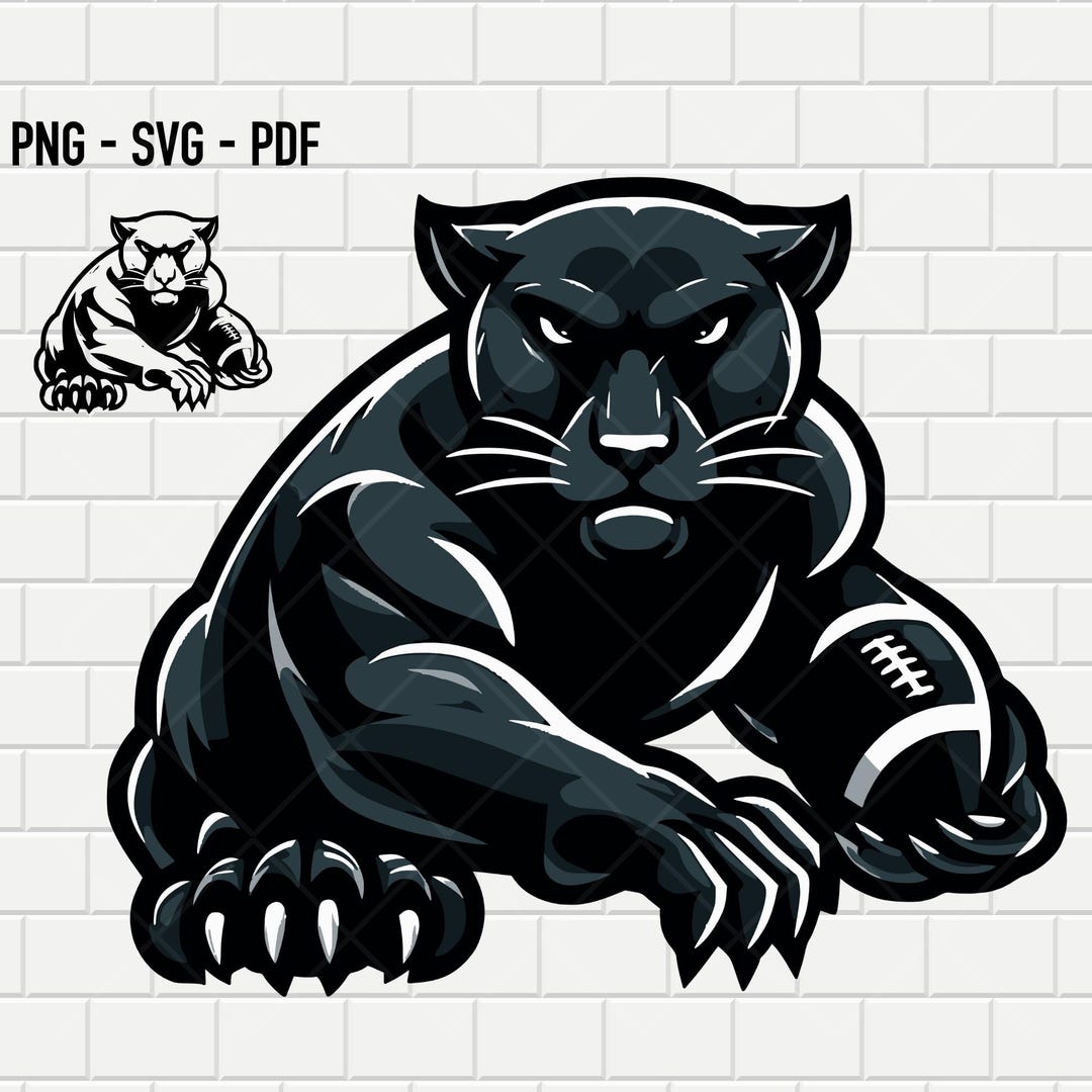 Panthers Football Mascot | Panther | Vector | Sports Logo | School ...