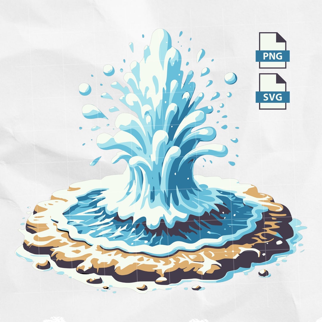 Geyser, Yellowstone - SVG PNG Vector Bundle | Digital File ...
