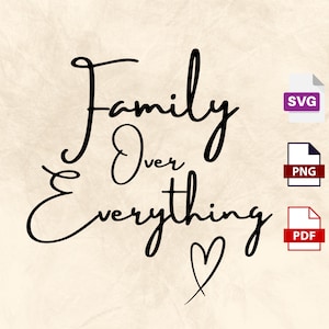 Family Over Everything - SVG PNG PDF Vector | Transparent Background ...