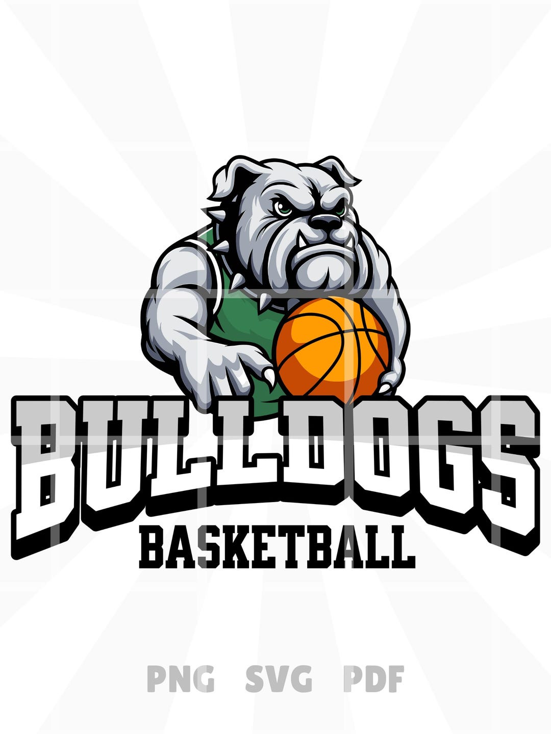 Bulldogs Basketball Mascot Logo – Green Sports Design (SVG PNG PDF) - Etsy