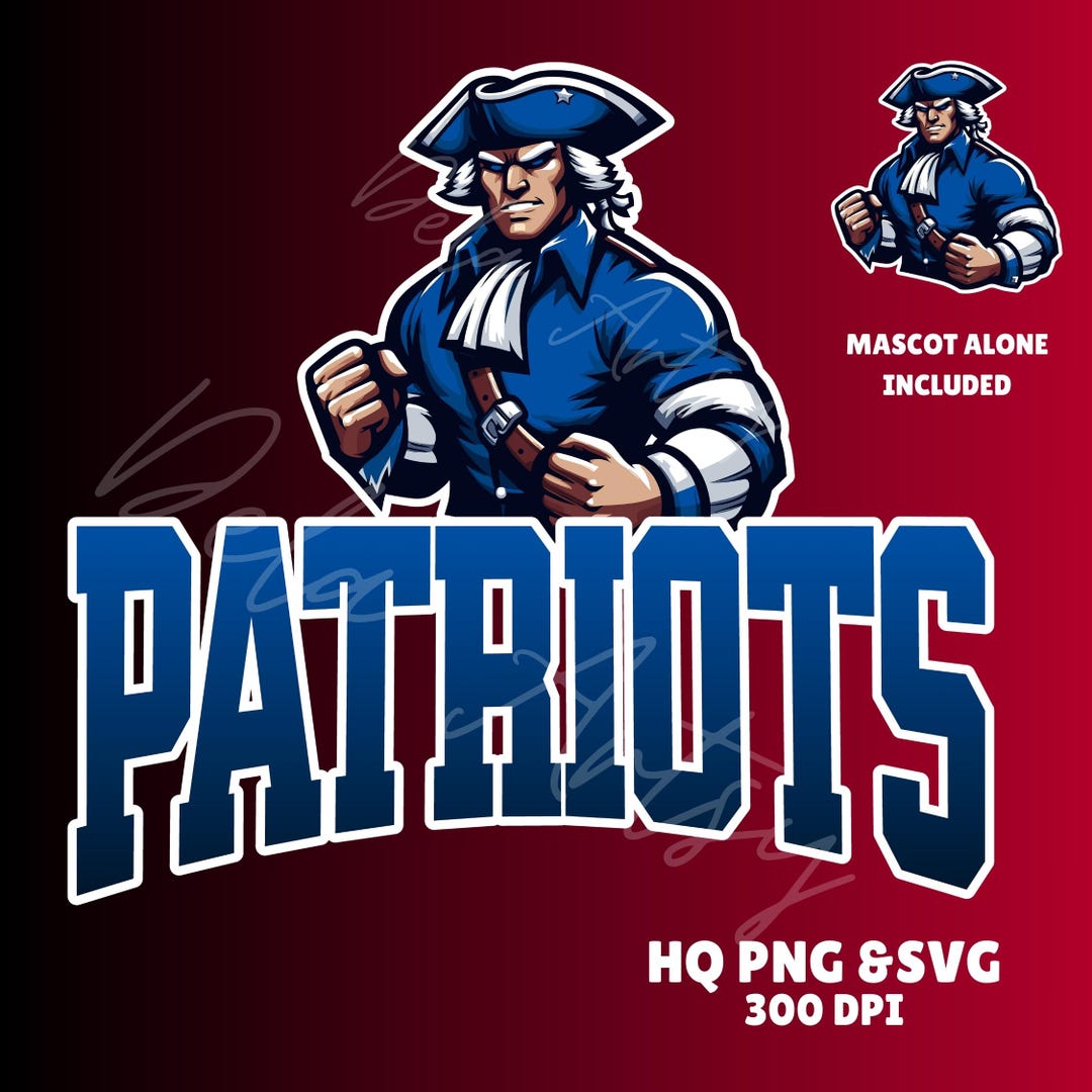Patriots Sports Logo | Patriot Mascot Logo | Vector | Custom College ...