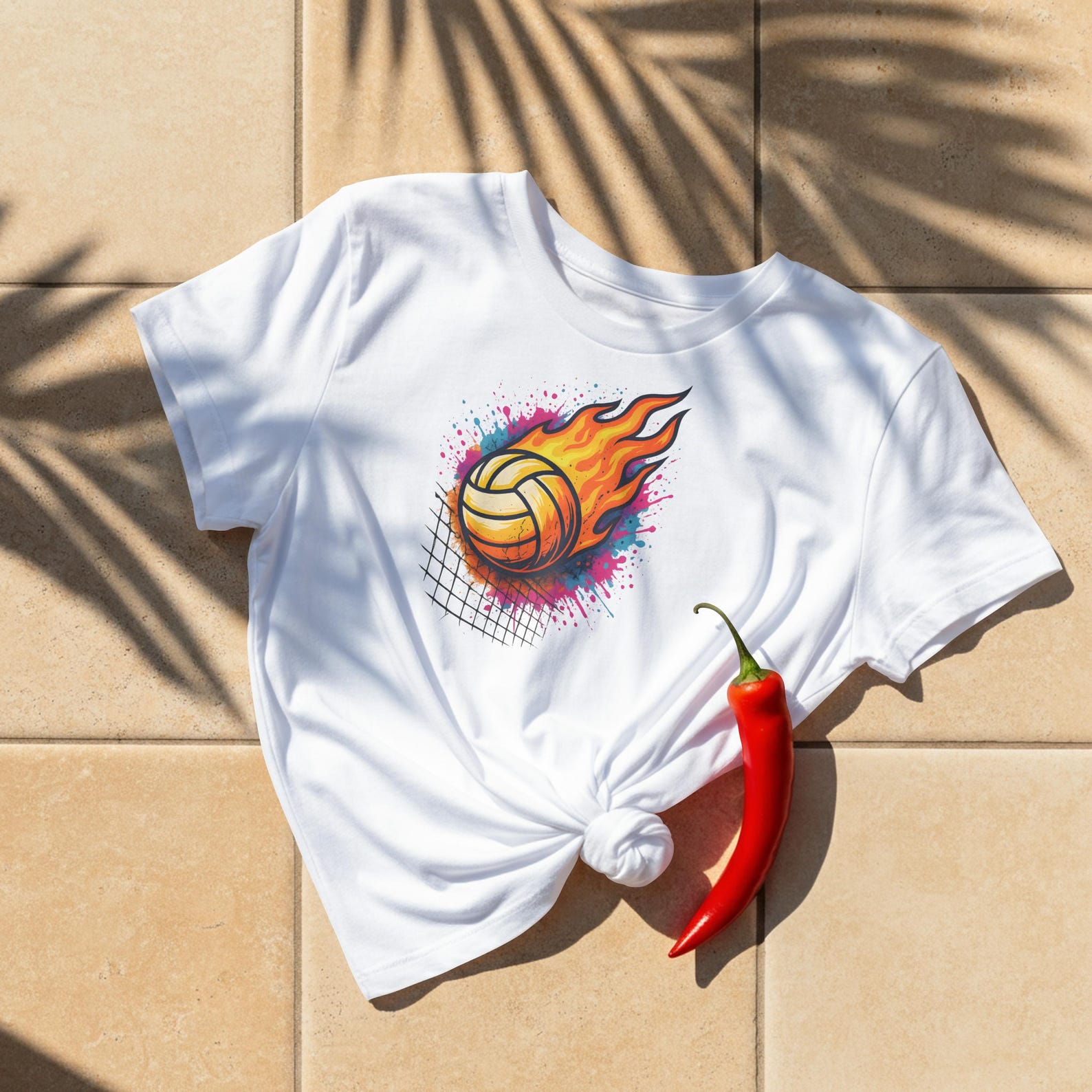 Flaming Volleyball PNG: Fireball Paint Splatter Design (digital ...