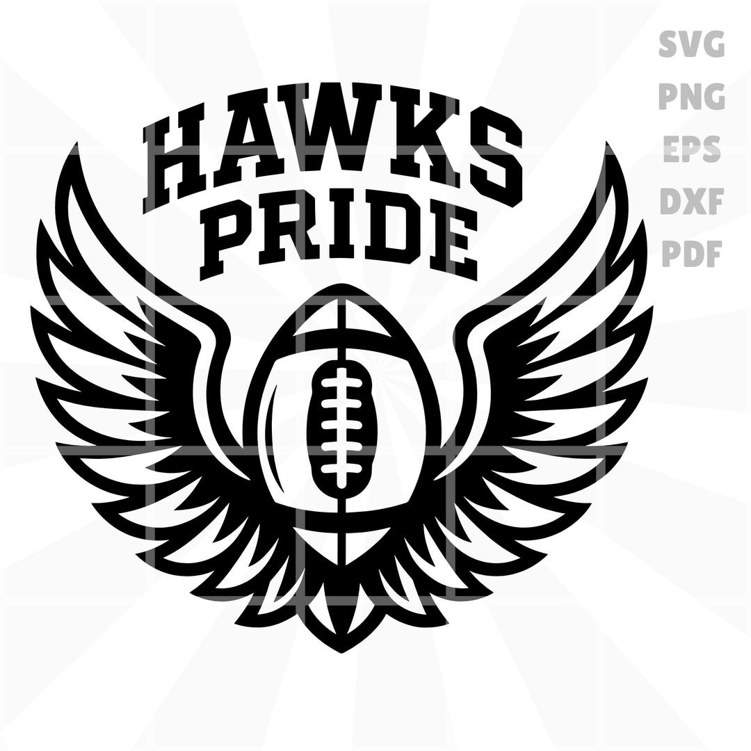 Hawks Pride - Svg Png Eps Pdf – Winged Football Mascot Design for ...