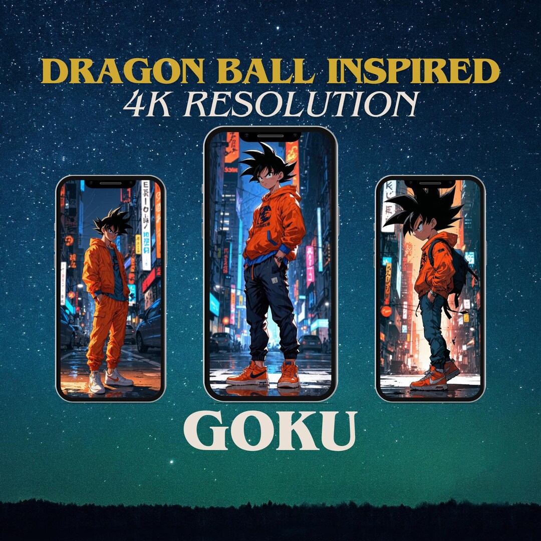 Dragon Ball - Son GOKU X Urban Streetwear - Digital Wallpapers - Etsy