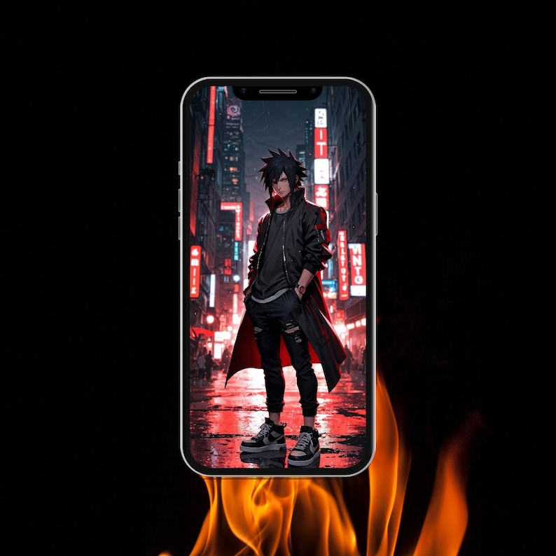Naruto(anime) - Sasuke X Urban Streetwear - Digital Wallpapers - Etsy