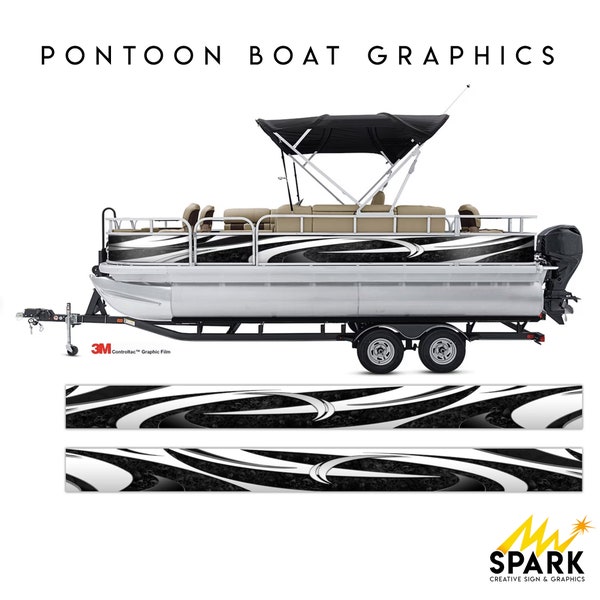 Pontoon Boat Graphics - Etsy
