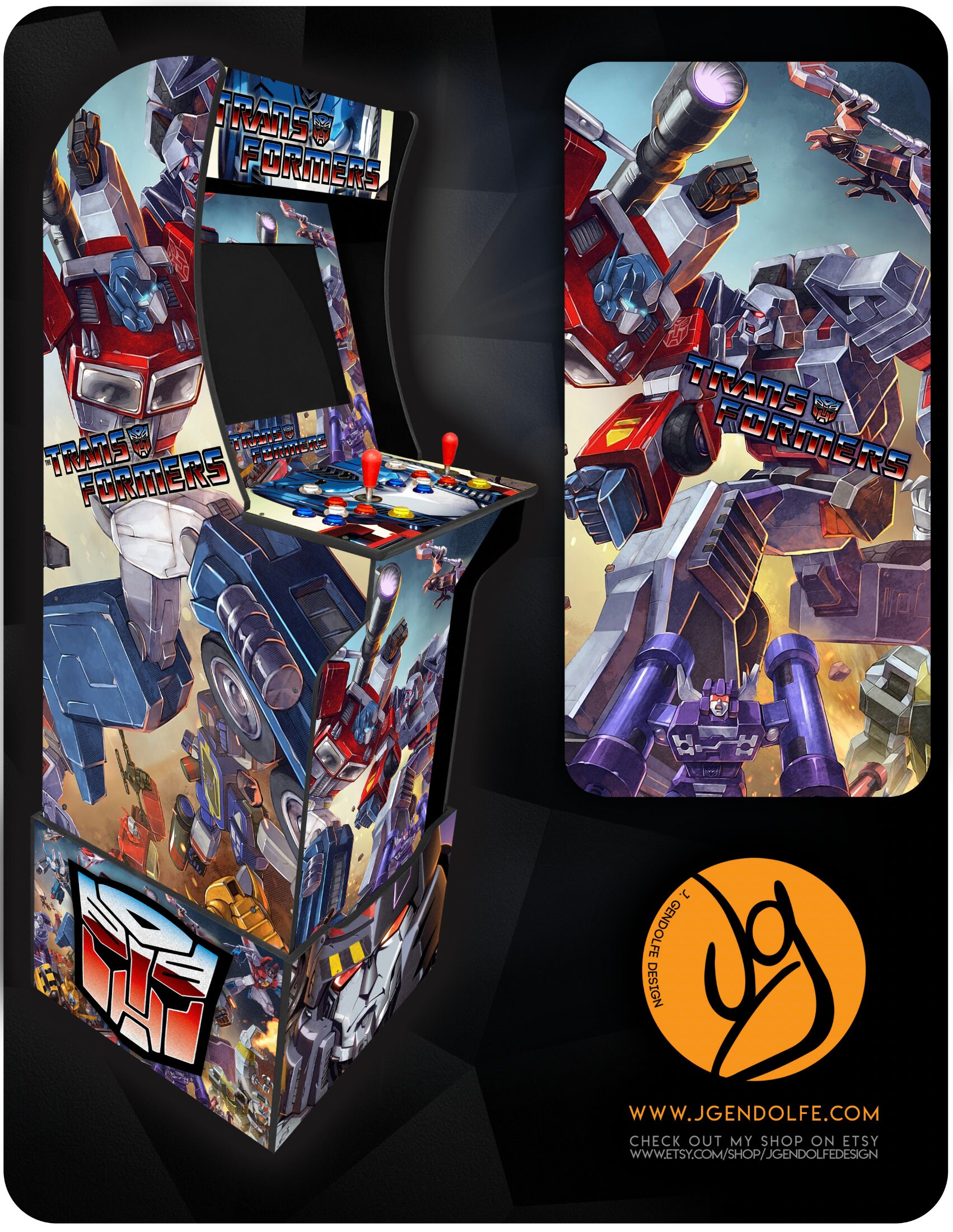 Arcade 1up Transformers Graphic Kit - Etsy