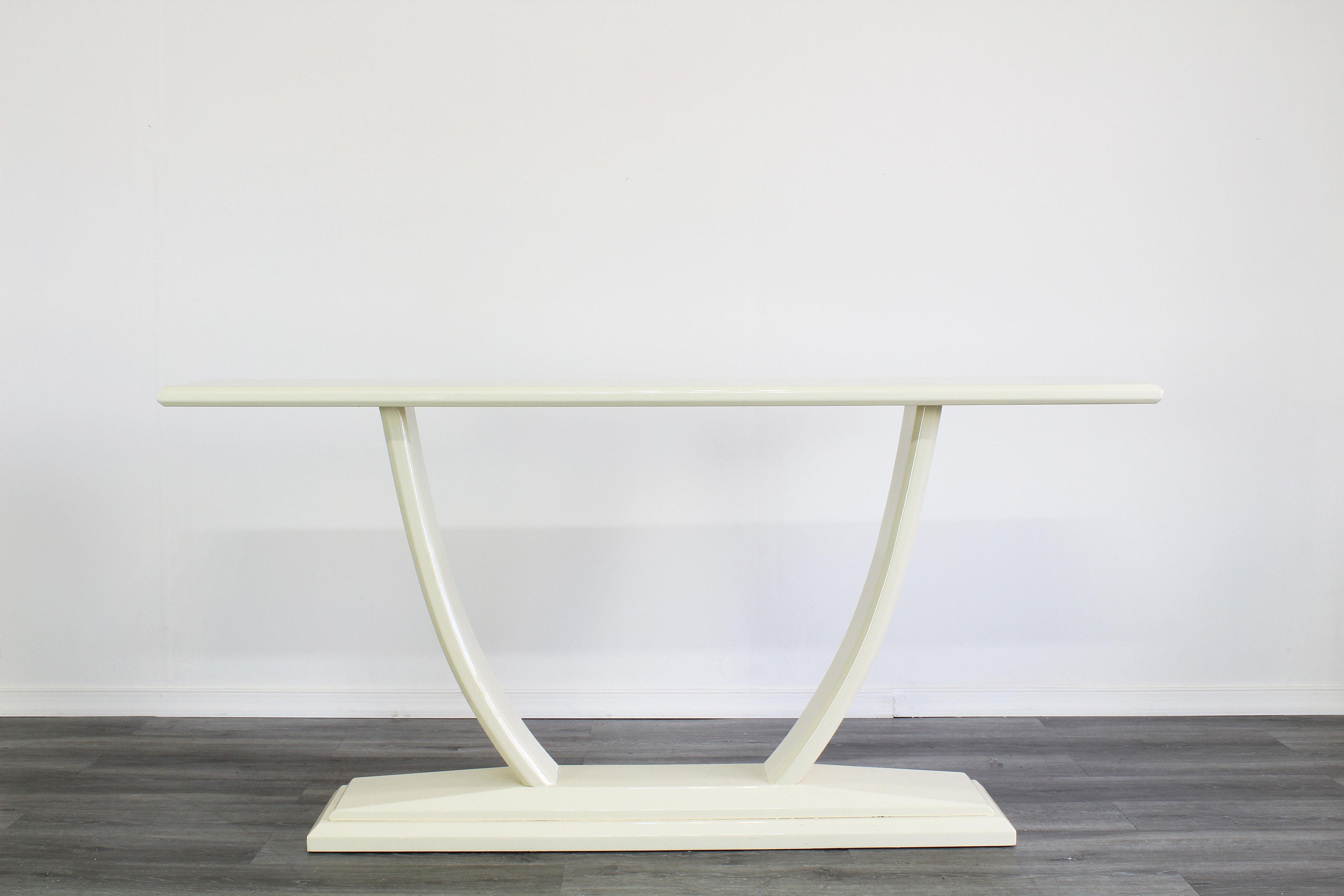 White Curved Console Table - Etsy