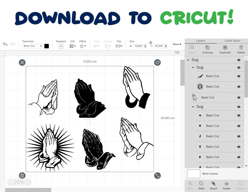 Praying Hands SVG Vector Cricut, Prayer Cut SVG for Cricut, Religious ...