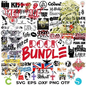 Rocker SVG Bundle, Rock Svg Cricut, Rock Letters SVG Cricut, Rock Font ...
