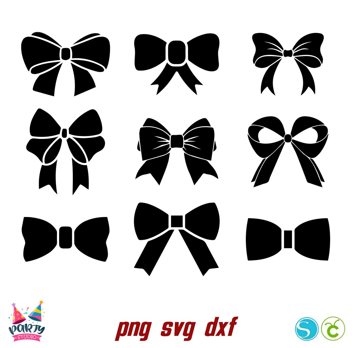Bows Svg Bundle, Bow PNG Clipart Svg, Bows Cricut Vectors Bows Clipart ...