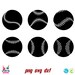 Balls Svg Set, Baseball Balls Clipart Svg Ball Cricut Vectors Ball ...