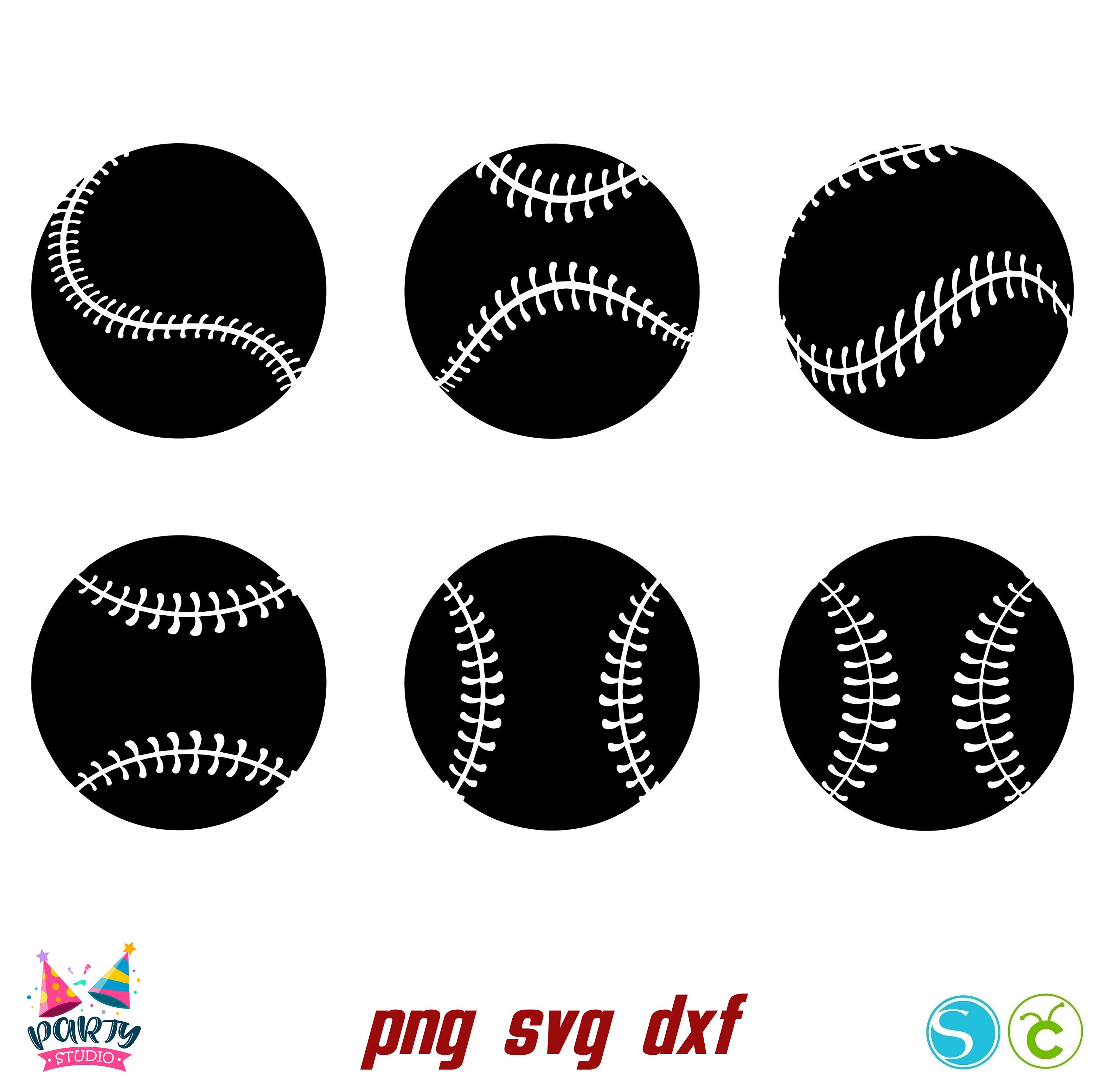 Balls Svg Set, Baseball Balls Clipart Svg Ball Cricut Vectors Ball ...