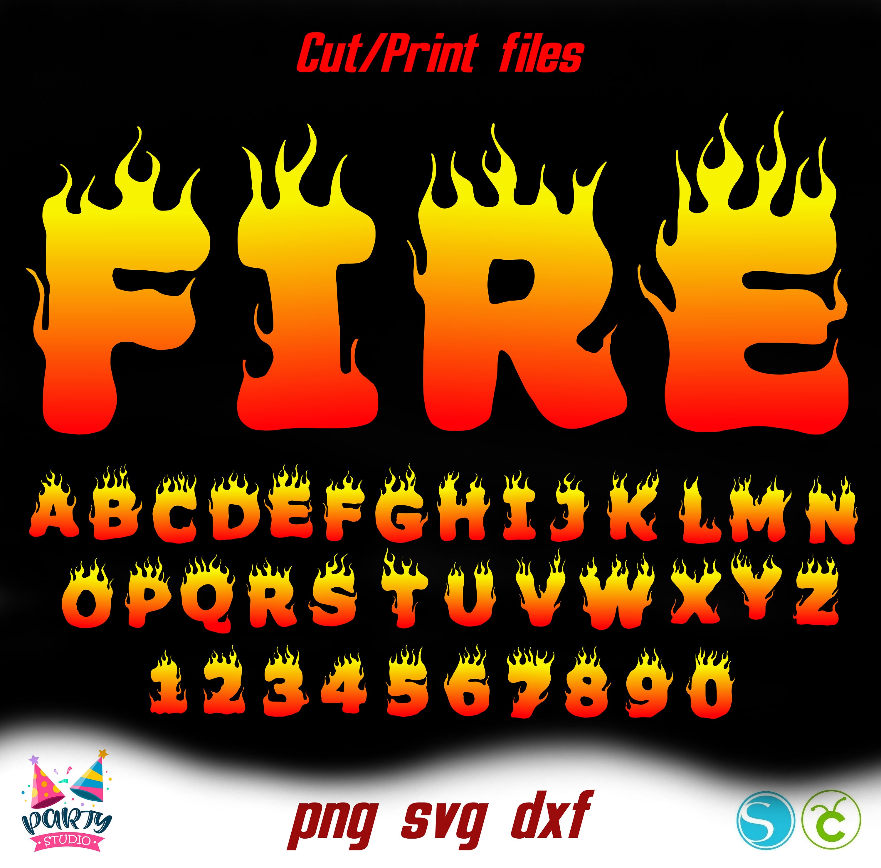 Fire Letters Svg, Flame Svg Letters Cricut Font Svg Flame Numbers Fire ...