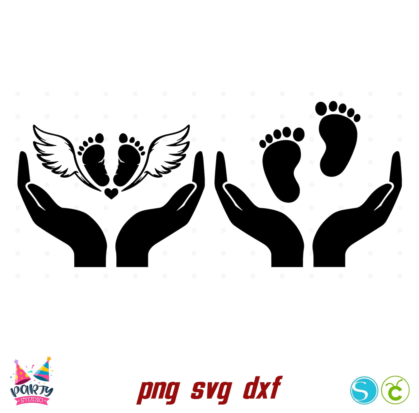 Hands Svg, Baby Angel Svg, Hands Png, Baby Feet SVG Cricut Newborn's ...