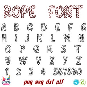 Cowboy Rope Fonts Bundle, Rope Letters Svg, Cowboy Letters Svg, Western ...