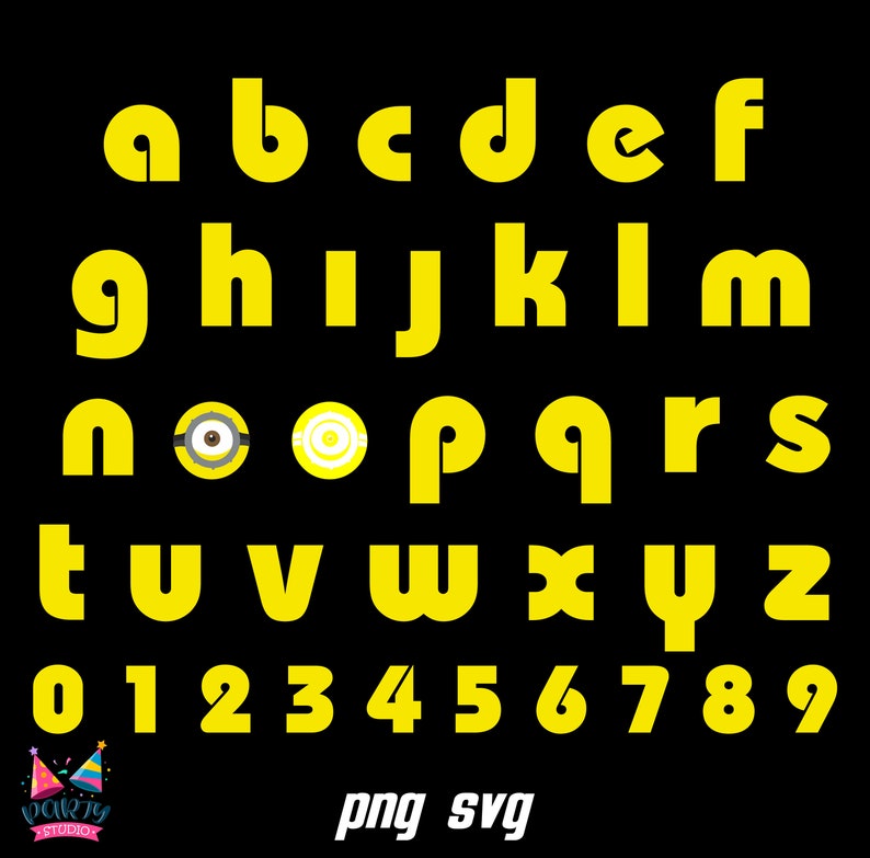 Fan Art Miniones Letters Svg Cricut Miniones Shirt Diy Miniones Font ...
