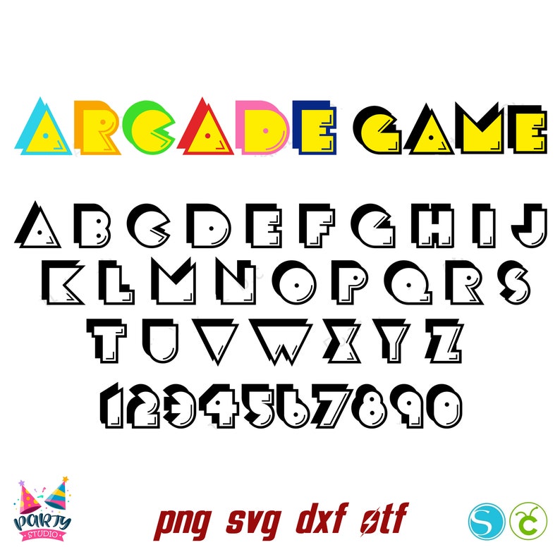 Arcade Gamer Font Svg Bundle, Gamer Font Svg, Arcade Gamer Letters ...