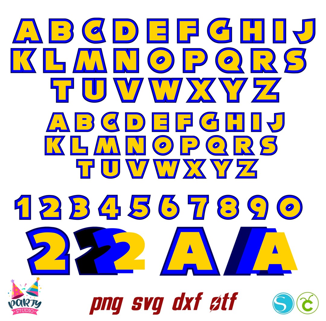 Sonic Letters Svg Sonic Font Otf Baby Shirt Diy Svg Baby Font Svg ...