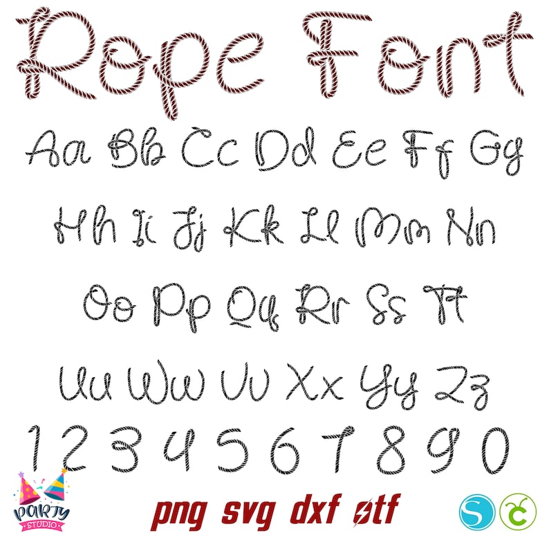 Cowboy Rope Font Svg, Rope Letters Svg, Western Font OTF Cowboy Svg ...