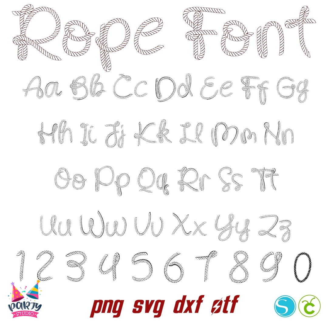 Rope Font Svg, Rope Letters Svg, Cowboy Svg Letters Western Font, Rope ...