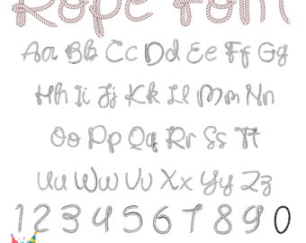 Rope Font Otf, Rope Letters Svg, Cowboy Svg Letters Western Font, Rope ...