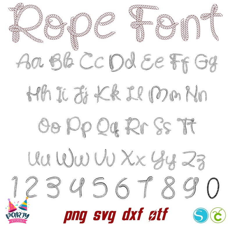 Rope Font Svg, Rope Letters Svg, Cowboy Svg Letters Western Font, Rope ...