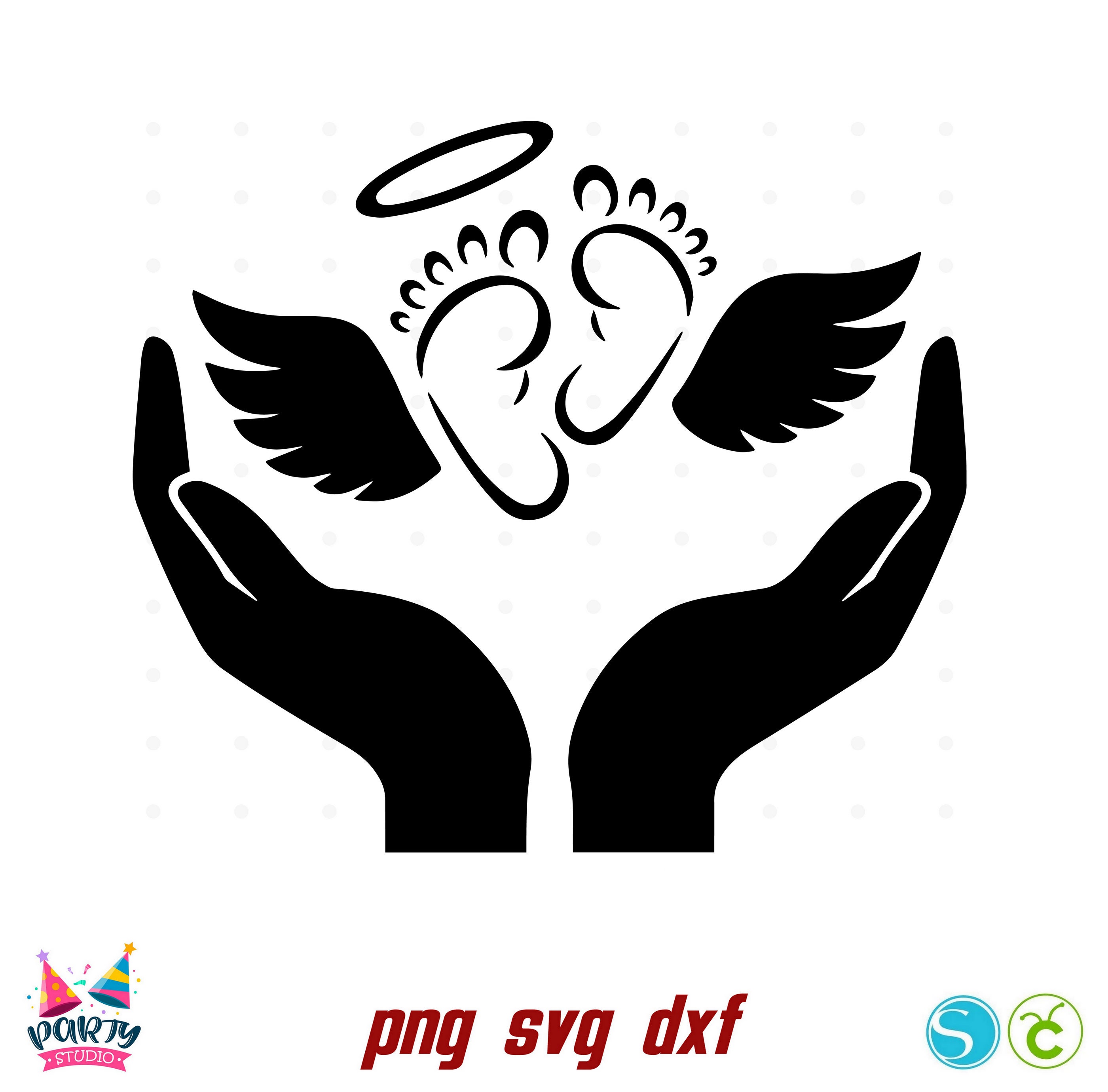 Baby Angel Svg, Hands Svg, Baby Feet SVG Cricut, Newborn's Legs PNG ...
