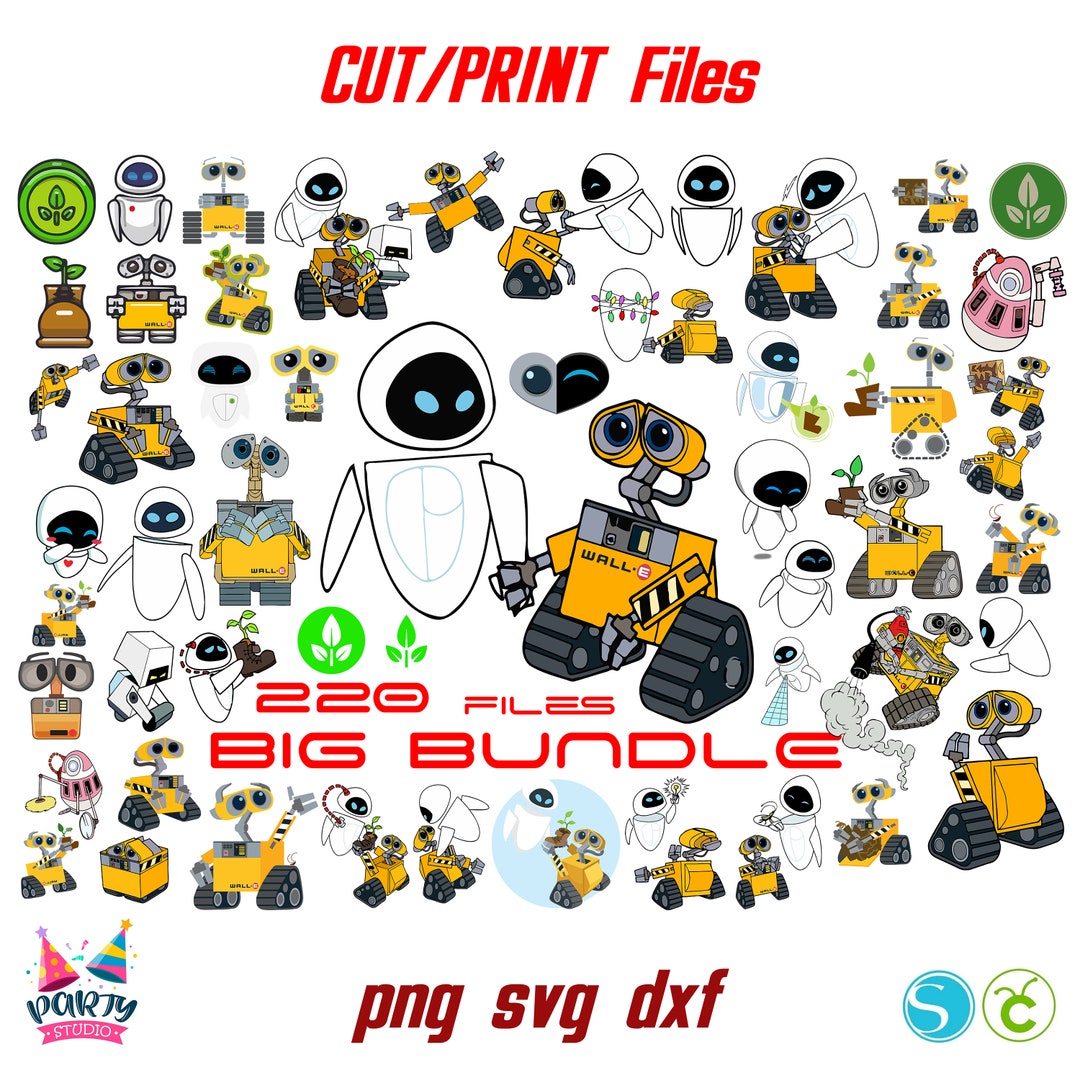 Buy Wall-e Svg Bundle, Fun Art Wall-e and Eve Png, Wall-e Png, Wall-e ...