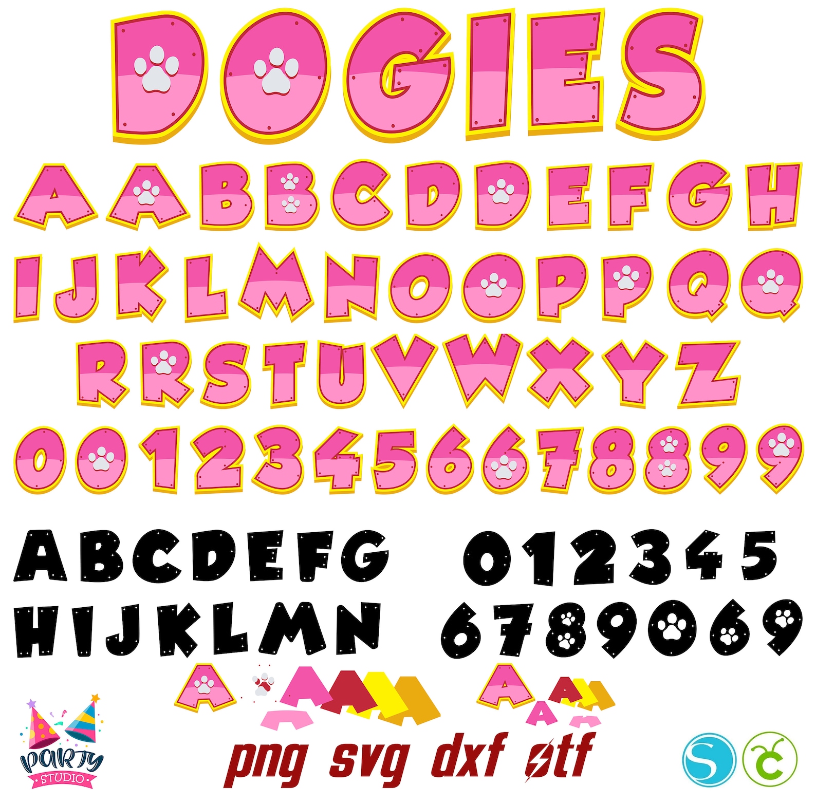 Dog Letters Svg Cricut, Baby Font Otf, Baby Letters Png, Baby Girl Font ...