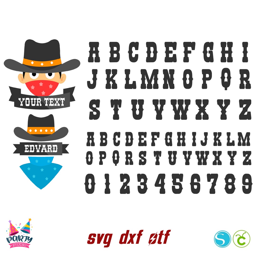 Western Font OTF, Western SVG Letters Cricut, Cowboy Font OTF, Cowboy ...