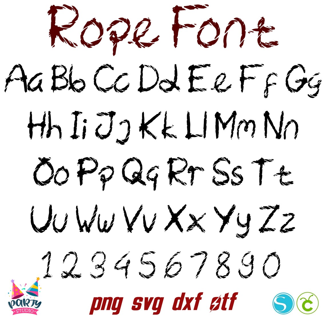 Cowboy Rope Fonts Bundle, Rope Letters Svg, Cowboy Letters Svg, Western ...