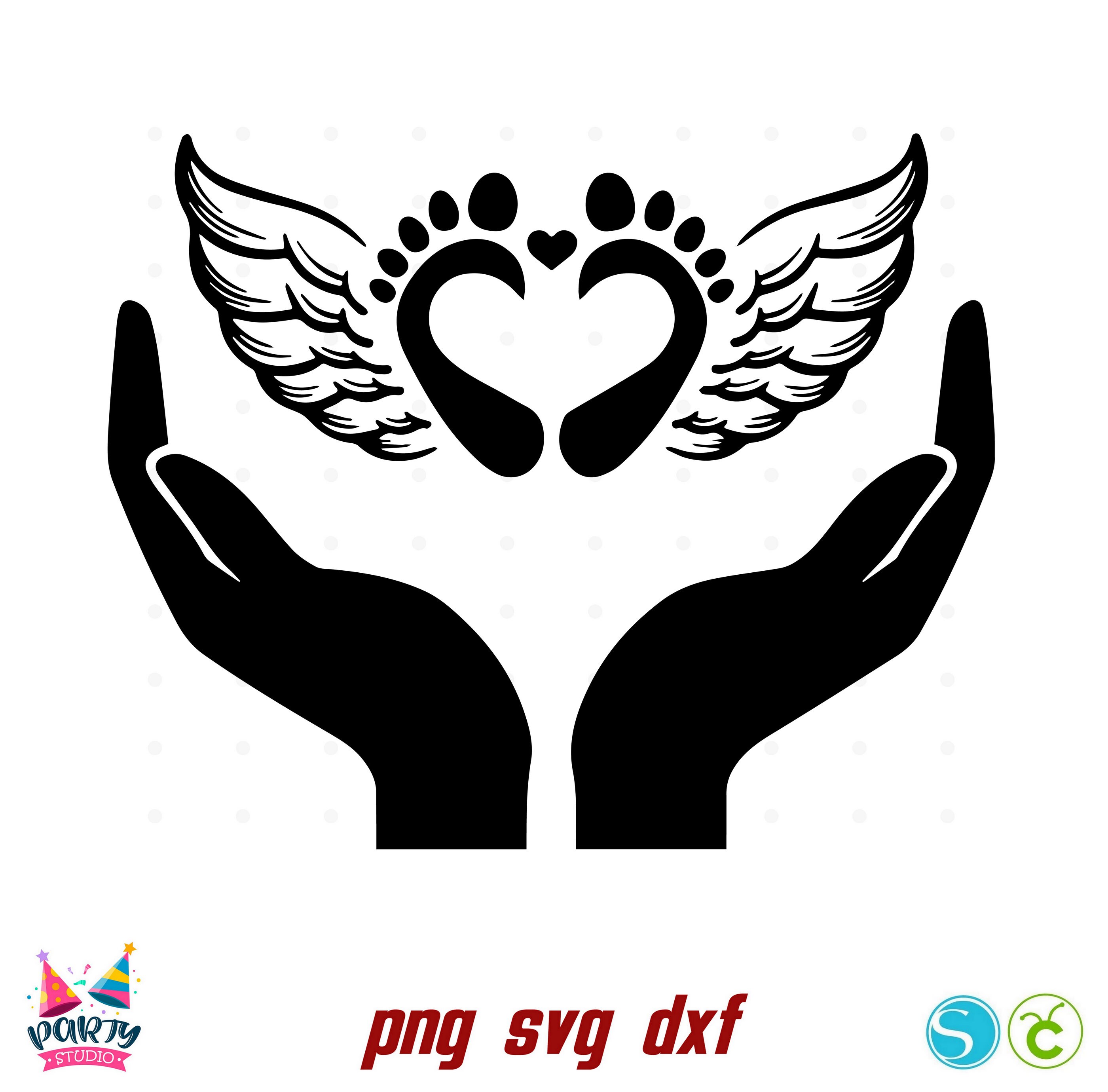 Baby Angel Svg, Hands Svg, Baby Feet SVG Cricut, Newborn's Legs PNG ...