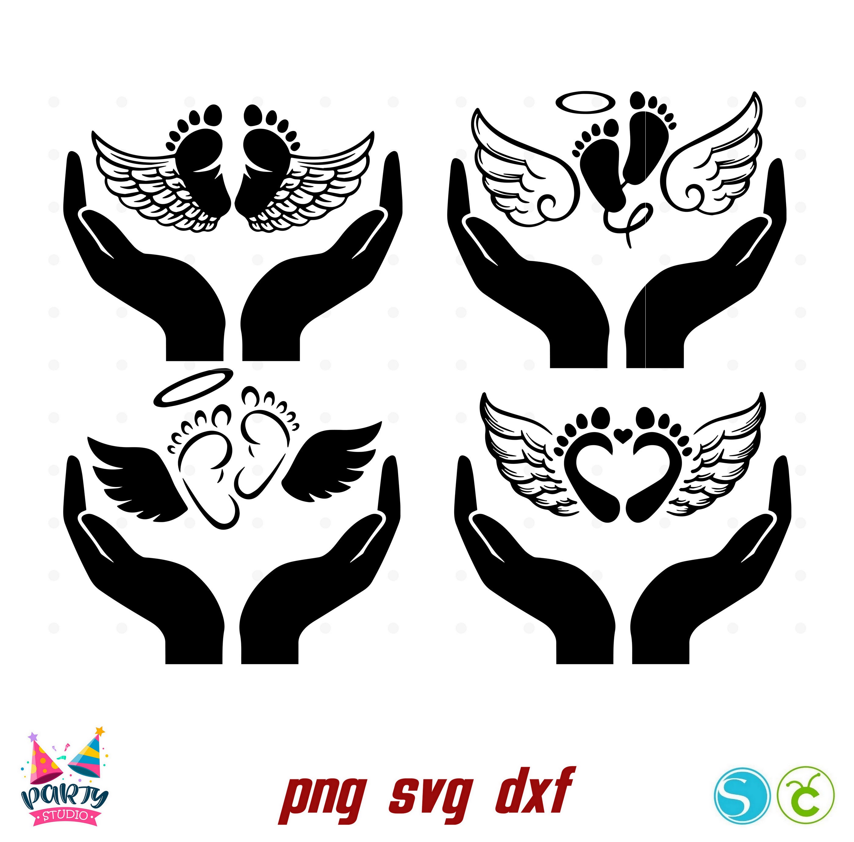 Baby Angel Svg, Hands Svg, Baby Feet SVG Cricut, Newborn's Legs PNG ...