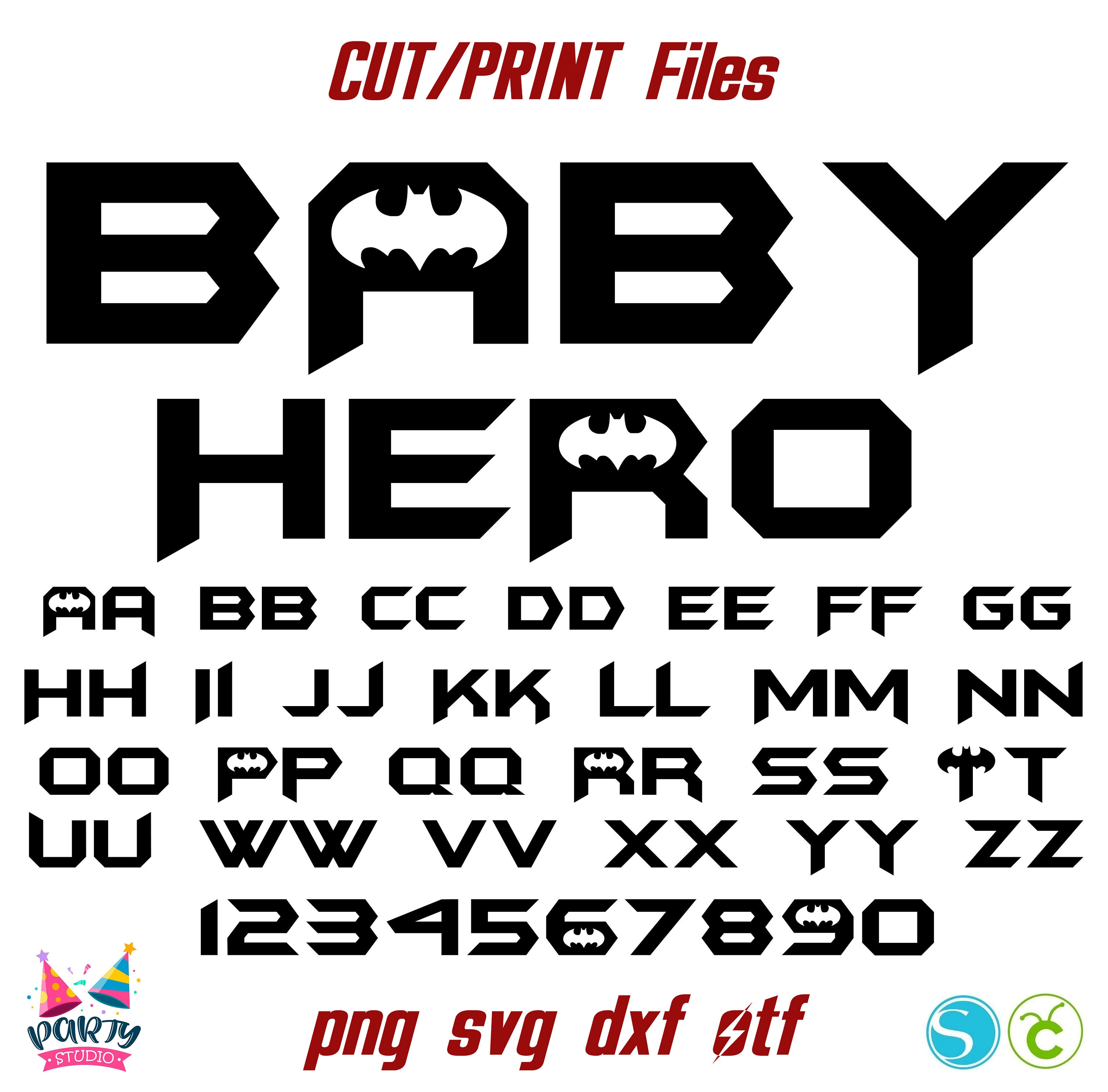 Superhero Bundle Svg Png, Baby Font Svg, Superhero Font OTF, Superhero ...